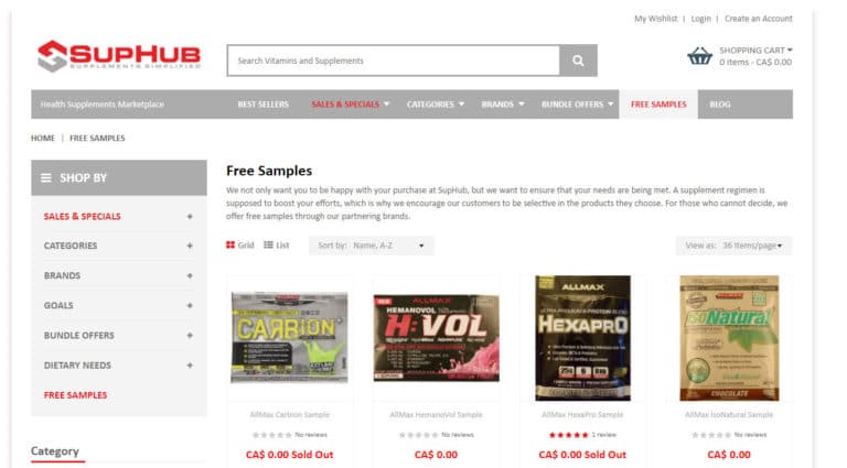 ABSOLUTELY FREE Supplements Samples by Mail